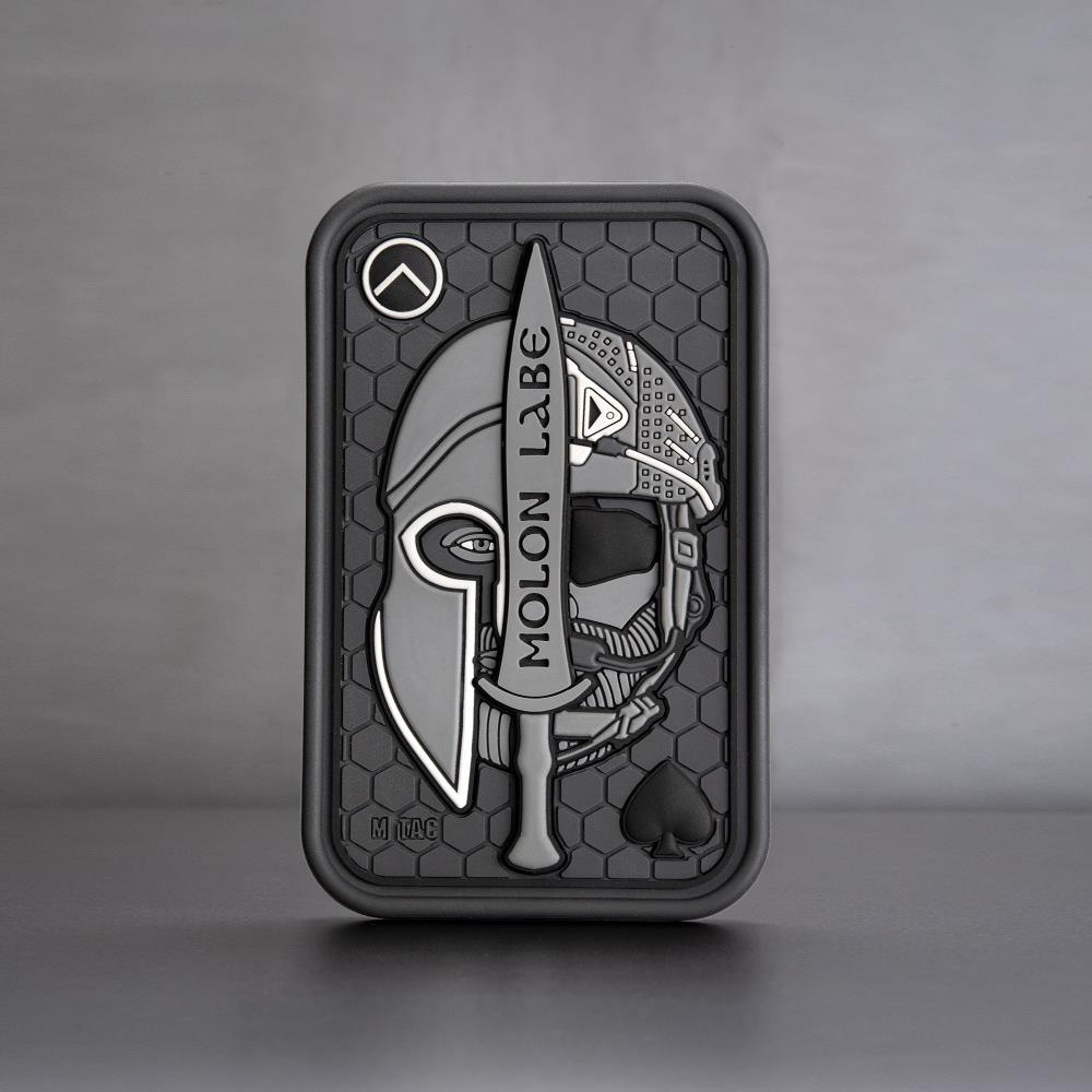 M-Tac - Morale Patch - Molon Labe Ace 3D PVC - Grey - 51127011. best price | check availability ...