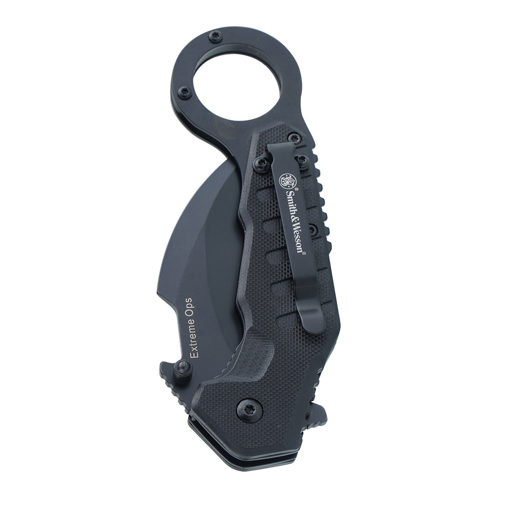 Smith & Wesson - Extreme Ops Spring Assist Karambit Folding Knife - 8Cr ...