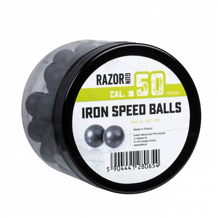 RazorGun - RAM Iron Speed Balls Rubber-Metal Bullets - Cal. .50 - 100 ...