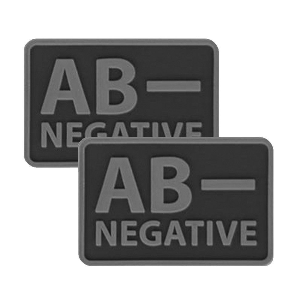 Helikon - PVC Patch - Blood Type - AB- NEG - Black - 2 pcs best price ...
