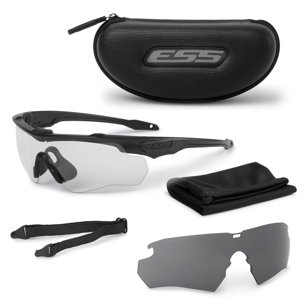 ESS - Ballistic Glasses Crossblade™ 2LS Kit - Black - Clear & Smoke ...