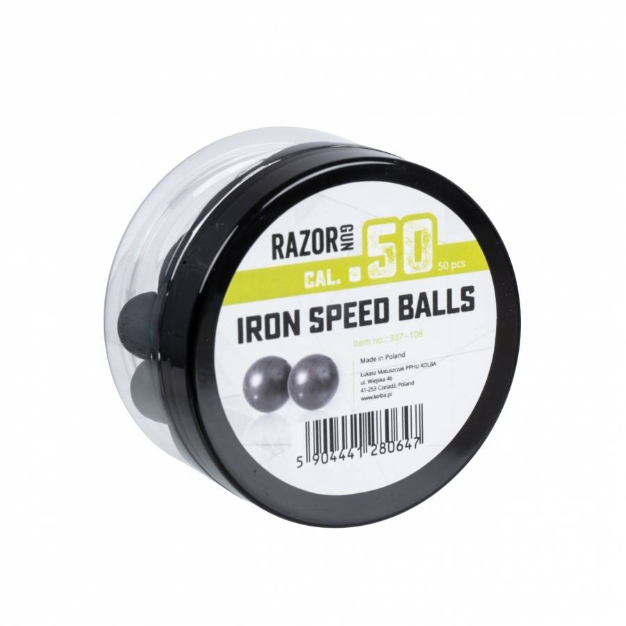 RazorGun - RAM Iron Speed Balls Rubber-Metal Bullets - Cal. .50 - 50 ...